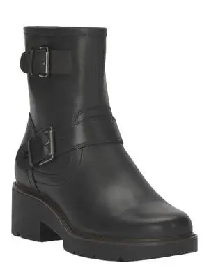 Lucky Brand Block Heel Bootie - Black Leather