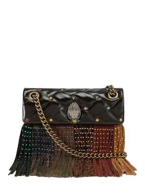 KURT GEIGER Mini Kensington Fringe Convertible Crossbody Bag