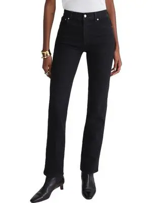 Madewell Straight Leg Full Length Jeans - Black Frost