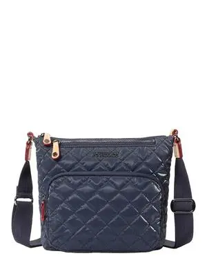 Mz Wallace Metro Scout Deluxe Quilted Nylon Crossbody Bag - Ink Liquid