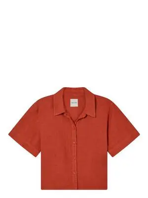 VIR VITA Anais Linen Shirt - Apple Red