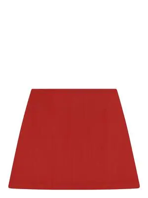 VIR VITA Ines Linen Mini Skirt - Apple Red