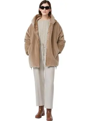 Max Mara Reversible Alpaca And Wool Padded Jacket - Beige