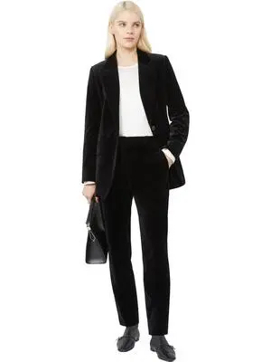 Max Mara Slim-fit Velvet Trousers - Black
