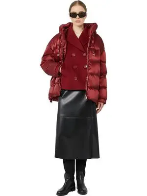 Max Mara Taffeta Down Jacket - Red