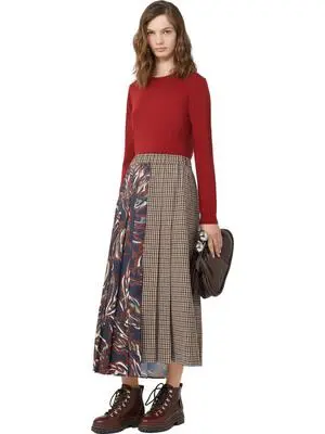 Max Mara Silk And Wool Plain-knit Jumper - Berry Red