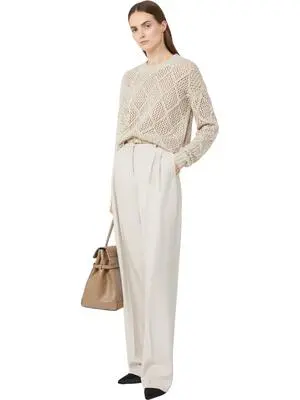 Max Mara Wool And Cashmere Sequined Sweater - Beige