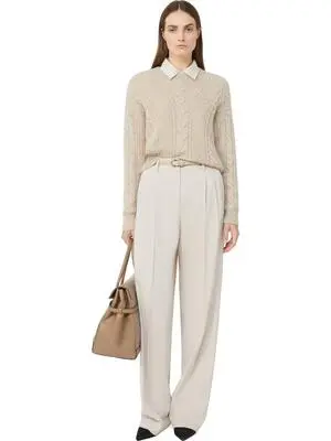 Max Mara Alpaca Blend Boxy Sweater - Beige