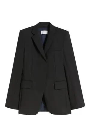 Max Mara Fitted Stretch Wool Jacket - Black
