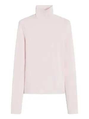 Max Mara Jersey Polo-neck Sweater - Pink