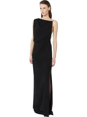Max Mara Cady Bustier Long Dress - Black