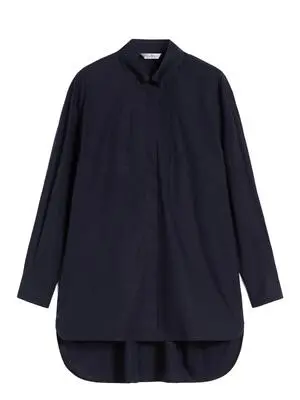 Max Mara Asymmetrical Cotton Shirt - Ultramarine