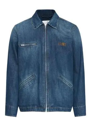 MAISON MARGIELA Zip-up Denim Jacket - Blue