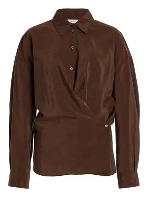 LEMAIRE Twisted Blouse - Brown
