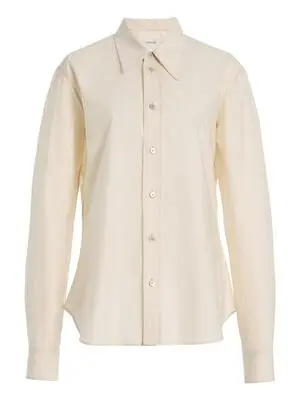 LEMAIRE Cotton-silk Pointed-collar Shirt - Ivory