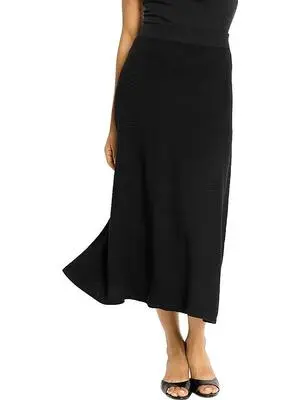 NIC+ZOE Pixel Knit Midi Skirt - Black Onyx