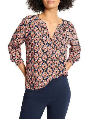 NIC+ZOE Printed Blouse - Red Multi