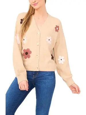 CECE DUPRAZ Floral Cardigan - Sandy Heat