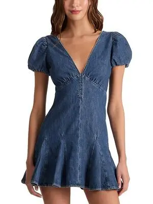 Alice + Olivia Fara Denim Mini Dress - Cambria Vintage