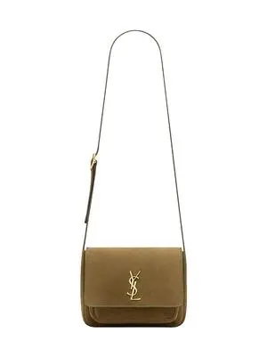 Saint Laurent Niki Satchel Shoulder Bag - Barley Green Suede/gold