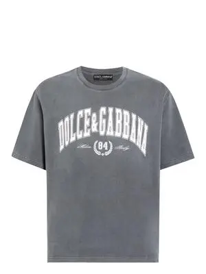 Dolce & Gabbana Cotton T-shirt With Print - Grey