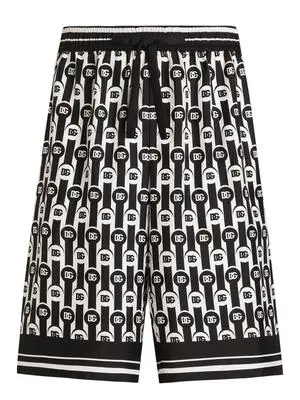 Dolce & Gabbana Silk Twill Bermuda Shorts - Print