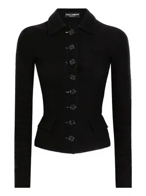 Dolce & Gabbana Single-breasted Wool Cloth Jacket - Black
