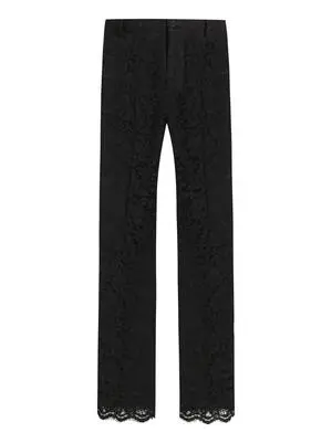 Dolce & Gabbana Cordonetto Lace Trousers - Black