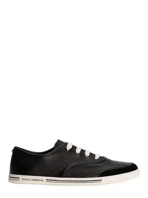 Dolce & Gabbana Saint Tropez Calfskin Sneakers - Black