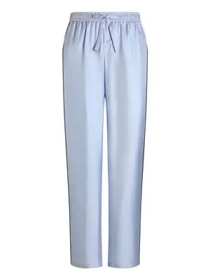 Dolce & Gabbana Straight Leg Silk Twill Trousers - Azure