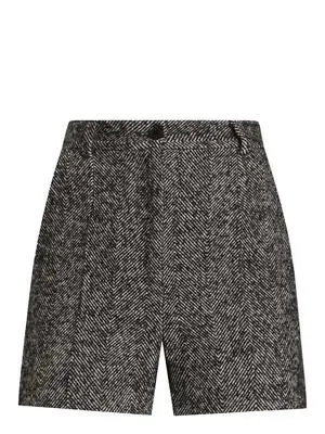 Dolce & Gabbana Wool Blend Chevron Shorts - Multicolor