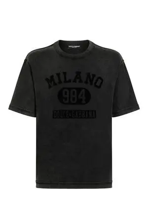 Dolce & Gabbana Cotton T-shirt With Print - Black