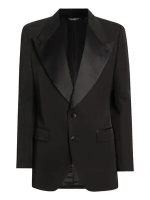 Dolce & Gabbana Single-breasted Wool And Silk-blend Jacket - Black