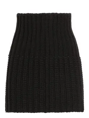 Dolce & Gabbana Wool And Cashmere Miniskirt - Black
