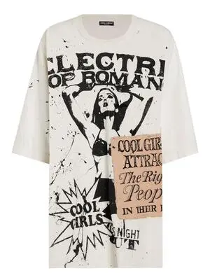 Dolce & Gabbana Oversized Jersey T-shirt With Print - Multicolor