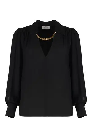 ELISABETTA FRANCHI Elisabetta Franchi Georgette Blouse