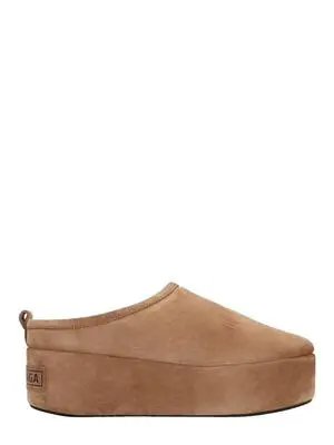Balenciaga Alaska Soft Suede Mules - Brown