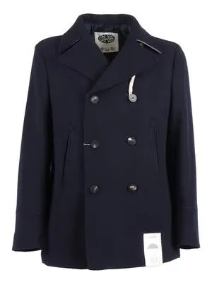 CAMPLIN Double-breasted Pea Coat - Blue