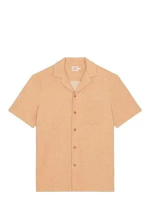 Faherty Brand Oasis Shirt In Orange - Rust Orange