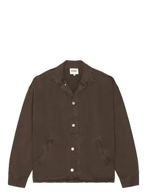 ASHER Caleb Canvas Jacket - Chocolate