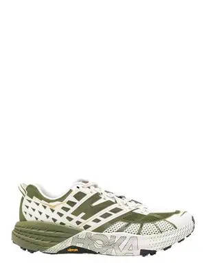 HOKA Mesh-panelled Lace-up Sneakers - White