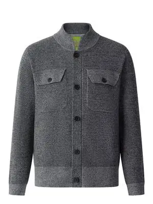 Shanghai Tang Wool Buttoned Cardigan - Grey