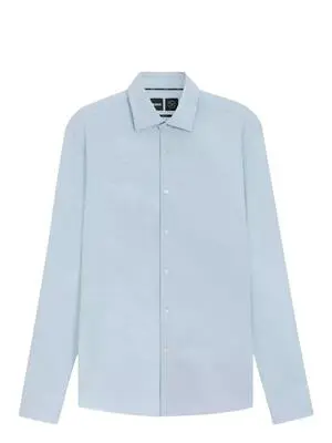 BOSS Textured Long-sleeve Shirt - Blue