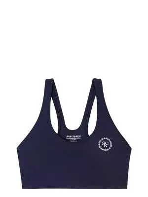 SPORTY & RICH Racer-back Sports Bra - Blue