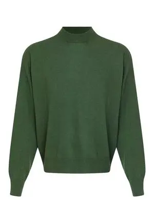 OSKLEN Oversized Mock Neck Sweater - Green