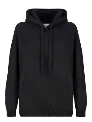 LANEUS Hooded Knitted Sweater - Black