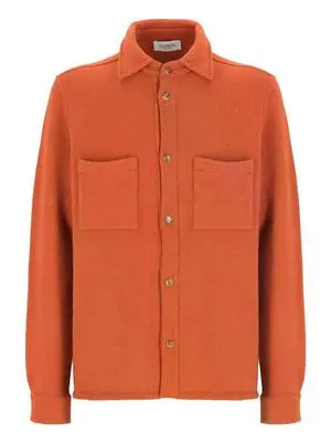 LANEUS Ribbed-pocket Shirt Jacket - Orange