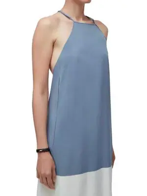 OSKLEN Halterneck Two-tone Dress - Blue