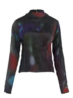 OSKLEN Crinkle-effect Long-sleeve Top - Black