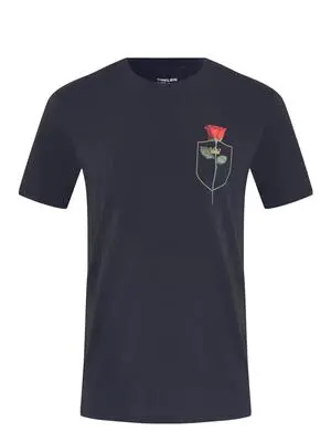 OSKLEN Rose-print Emblem T-shirt - Black